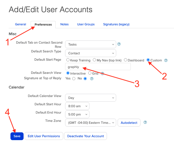 How to set Graphly as your Home Page in Keap | Graphly