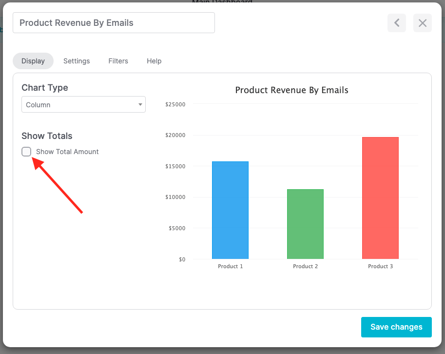 How to Configure the Product Revenue By Emails Report | Graphly