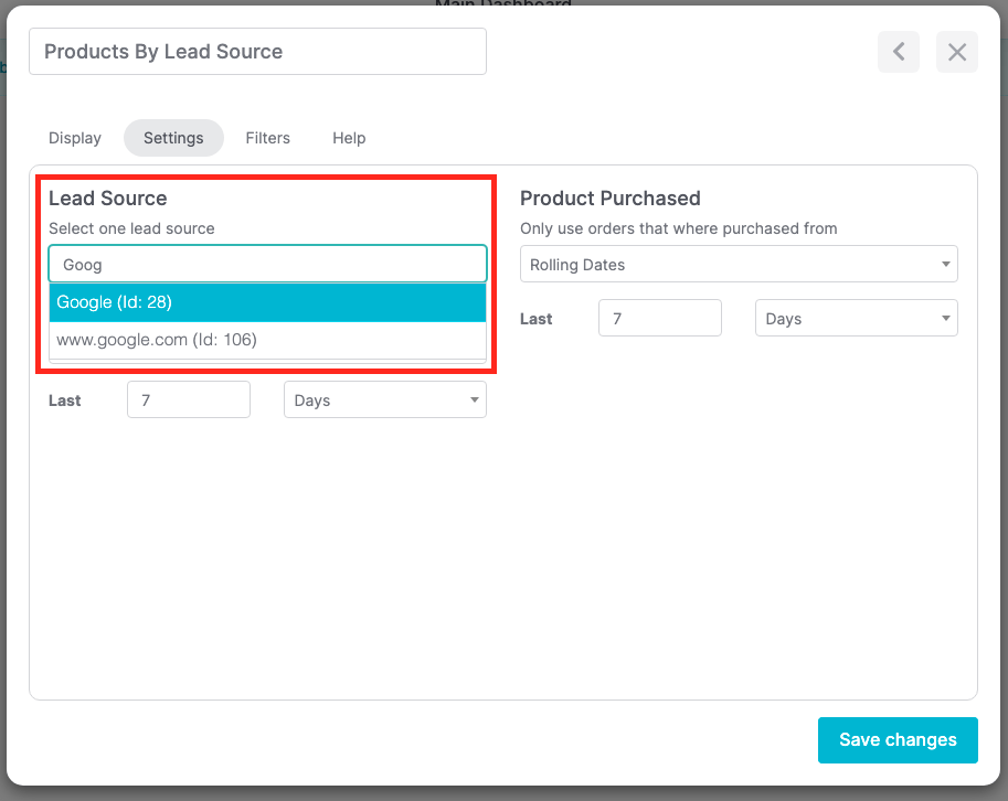 How to Configure the Products By Lead Source Report | Graphly