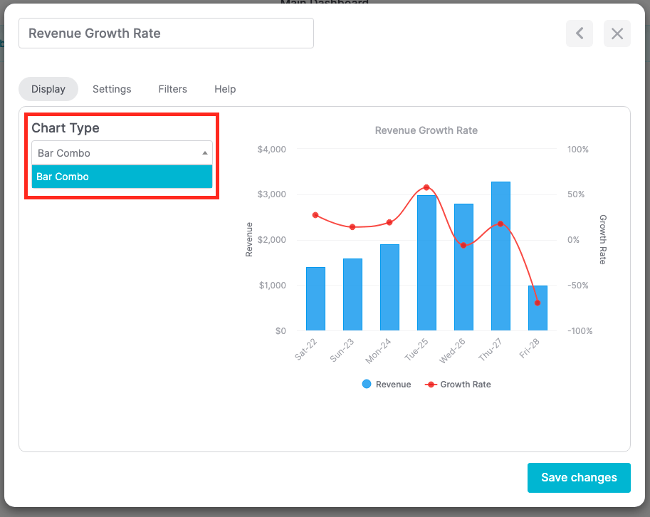 How to Configure the Revenue Growth Rate Report | Graphly
