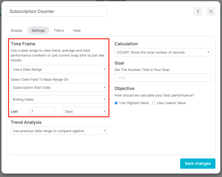 How to Configure the Subscription Counter Report | Graphly